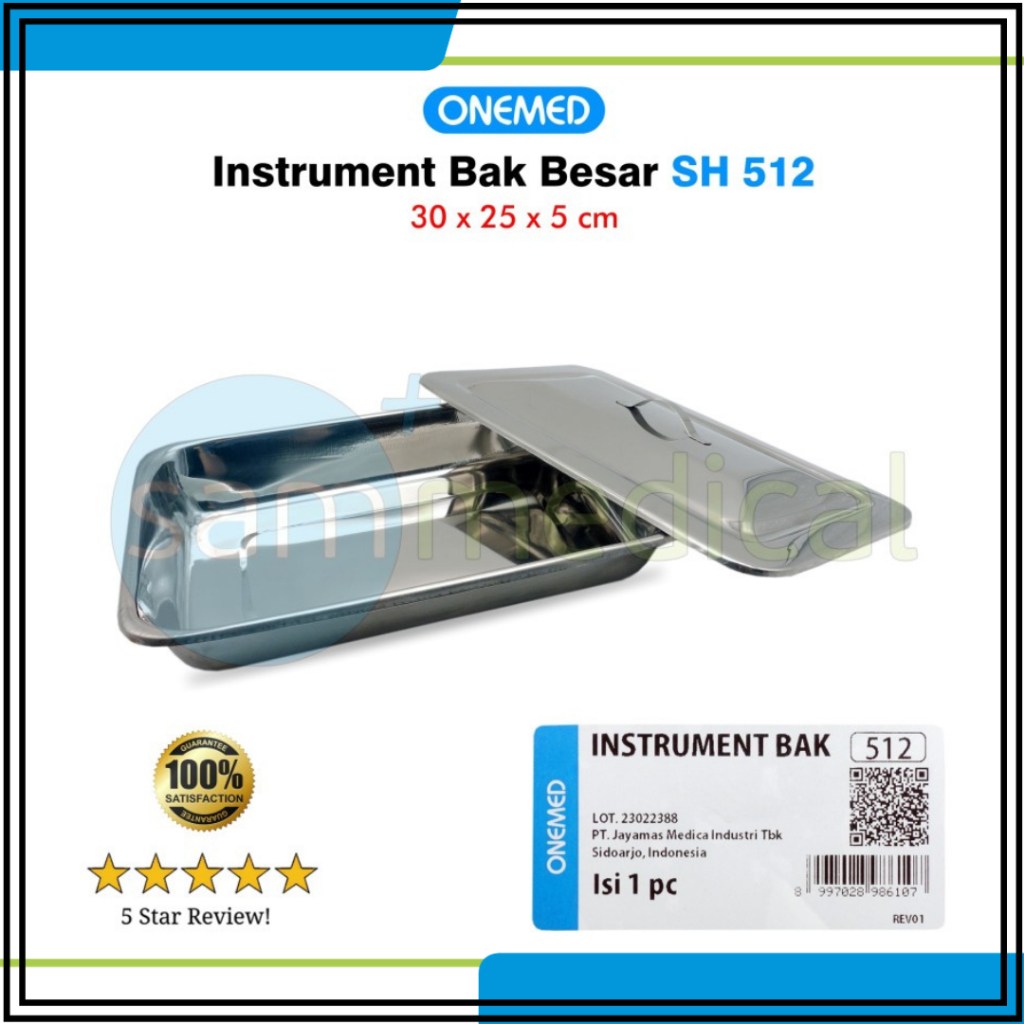 Jual OneMed Instrument Bak Besar / Bak Instrumen 30x25x5cm SH 512 ...