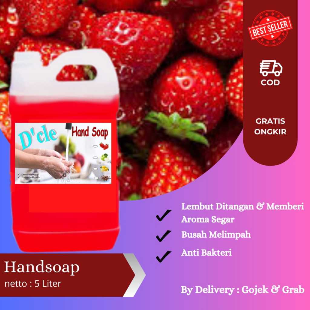 Jual Sabun Cuci Tangan Strawberry - Handsoap Strawberry - 5 Liter ...