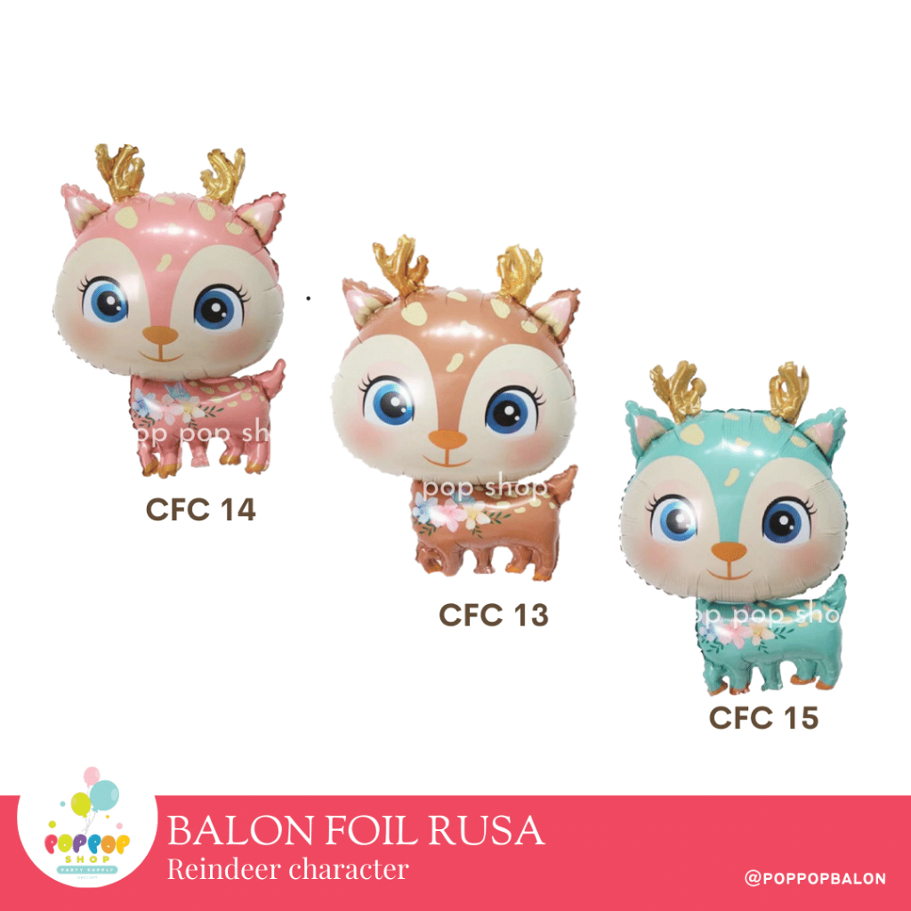 Jual balaon foil RUSA JUMBO | Balon Reindeer | Balon Rusa Natal ...