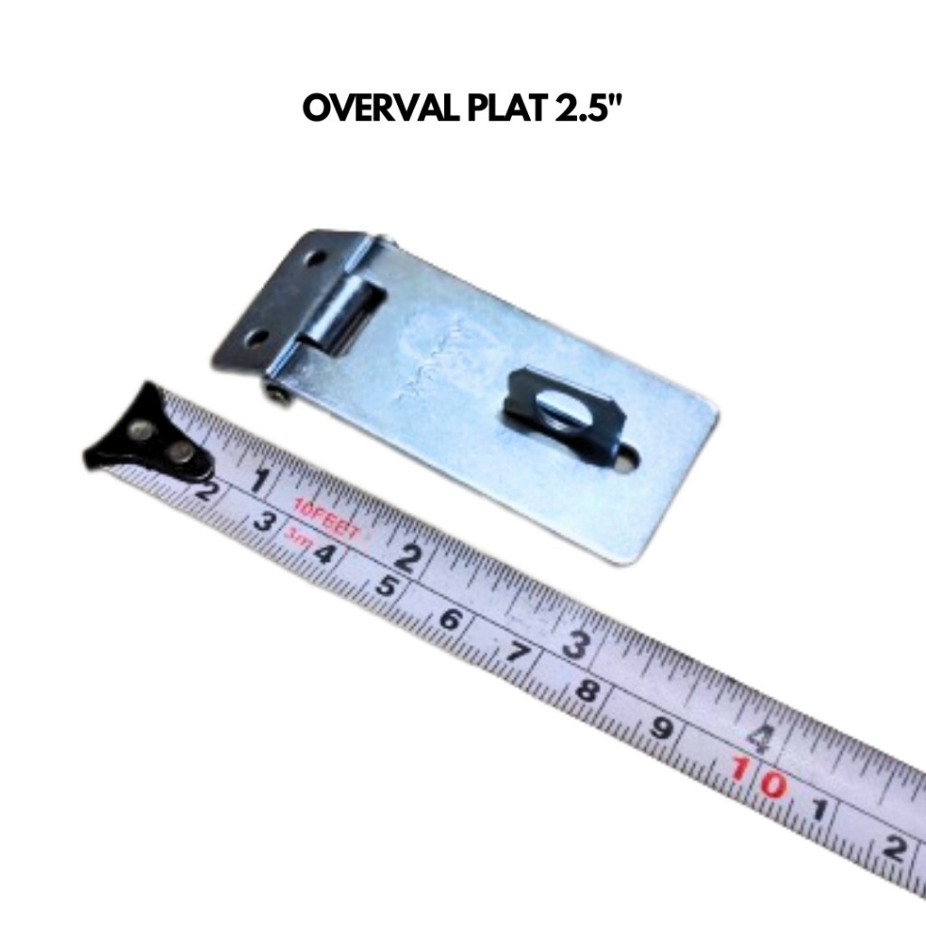 Jual AN-PLAT OVERVAL 2.5 INCH CANTOLAN GEMBOK KAIT TEMPAT GEMBOK 2,5 ...