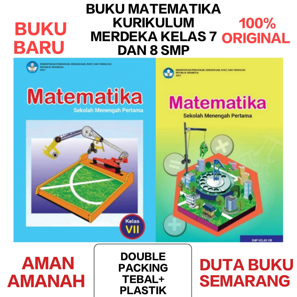 Jual Buku Matematika SMP - Paket SMP kelas 7, 8, 9 Kurikulum 2013 Merdeka Revisi Diknas ...