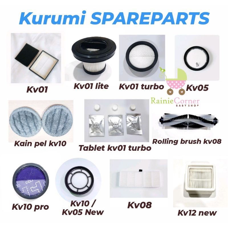 Jual kurumi hepa filter KV 01 / KV 01 lite / KV 01 turbo / kv 05 / kv 05 new / kv 08 / kv 10 ...