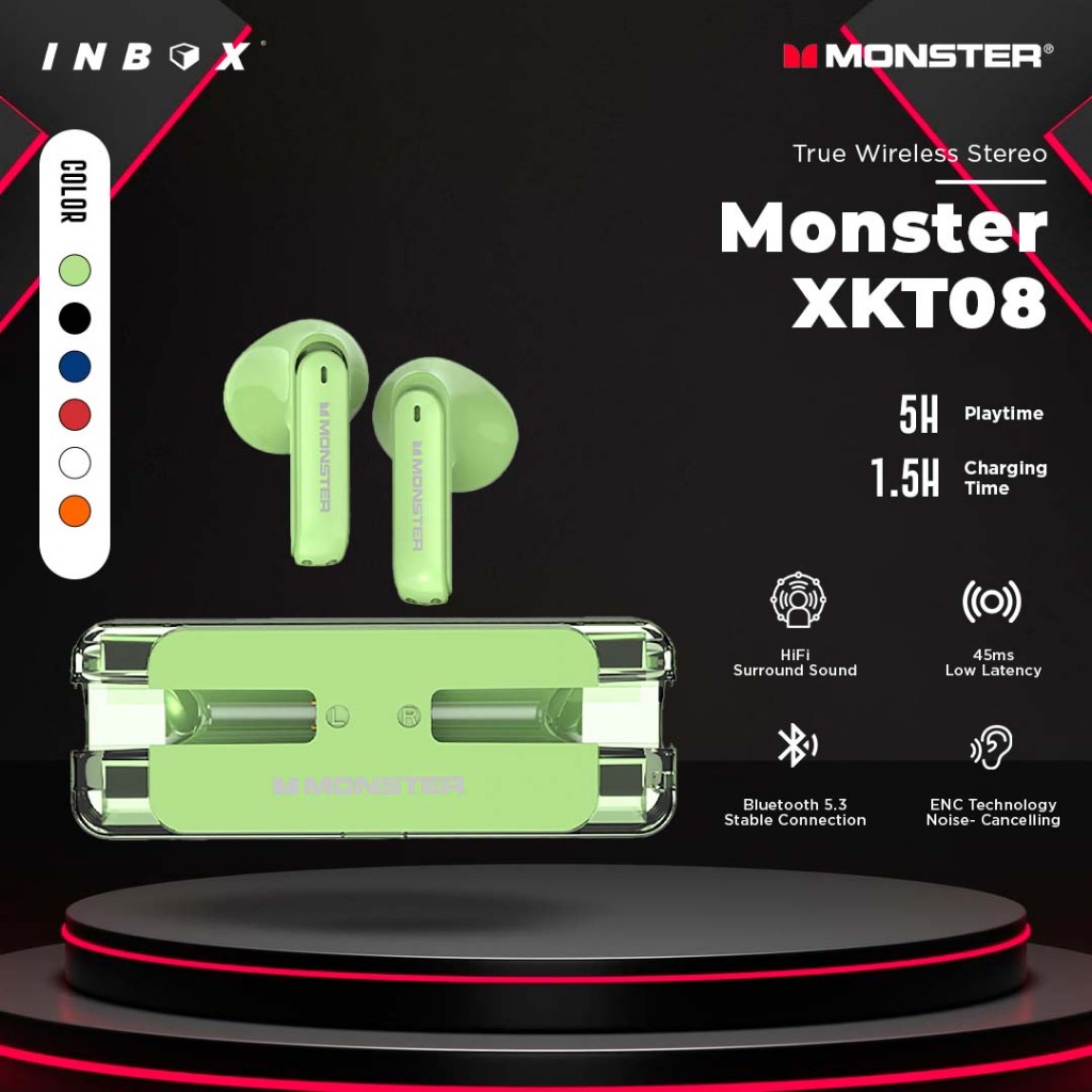 Jual Monster XKT08 Wireless Bluetooth Earphone Headset Headphone ...