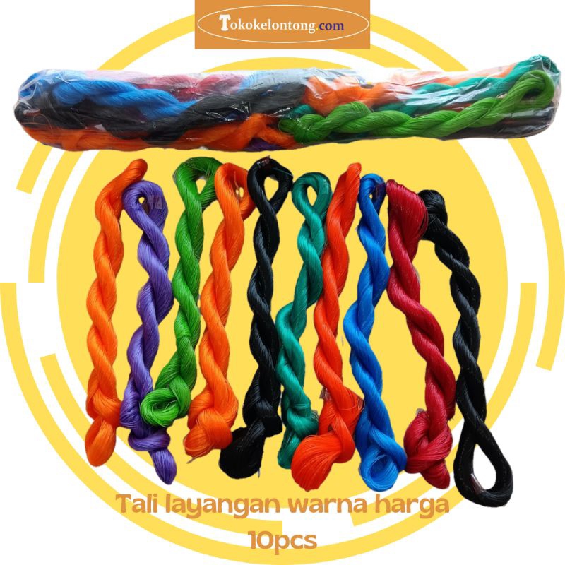 Jual Tali layangan warna harga untuk 10pcs/tali plastik marlin 0.30 ...