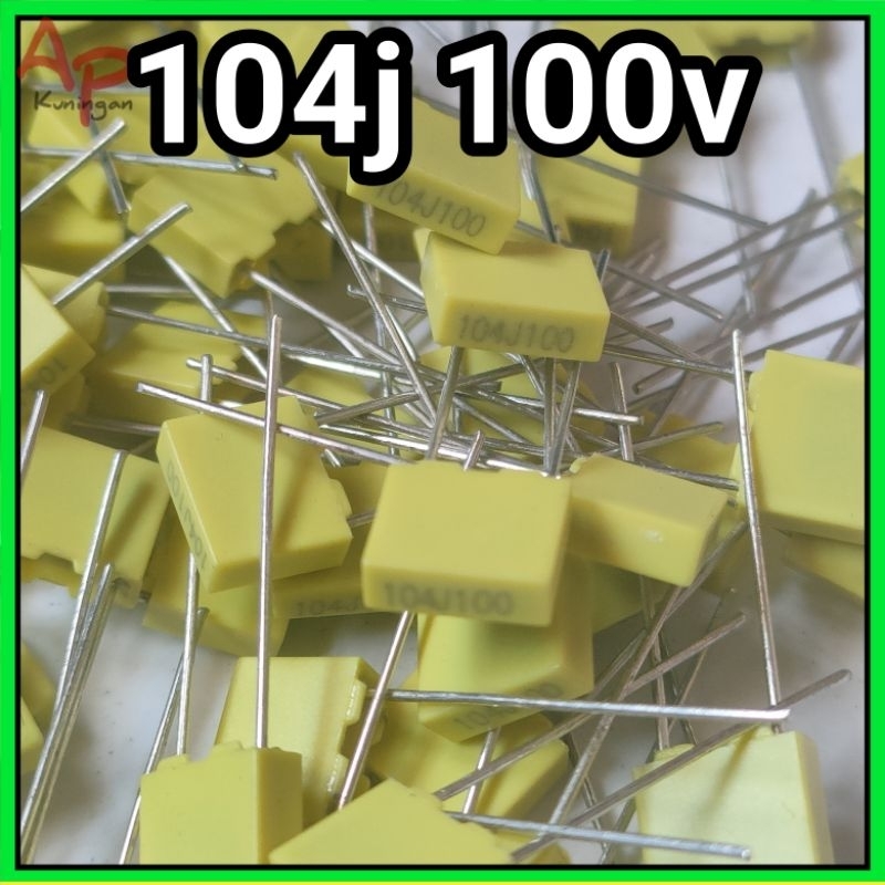 Jual 10pcs capacitor mkm kapasitor 100n 104j 104 kualias bagus kuning | Shopee Indonesia