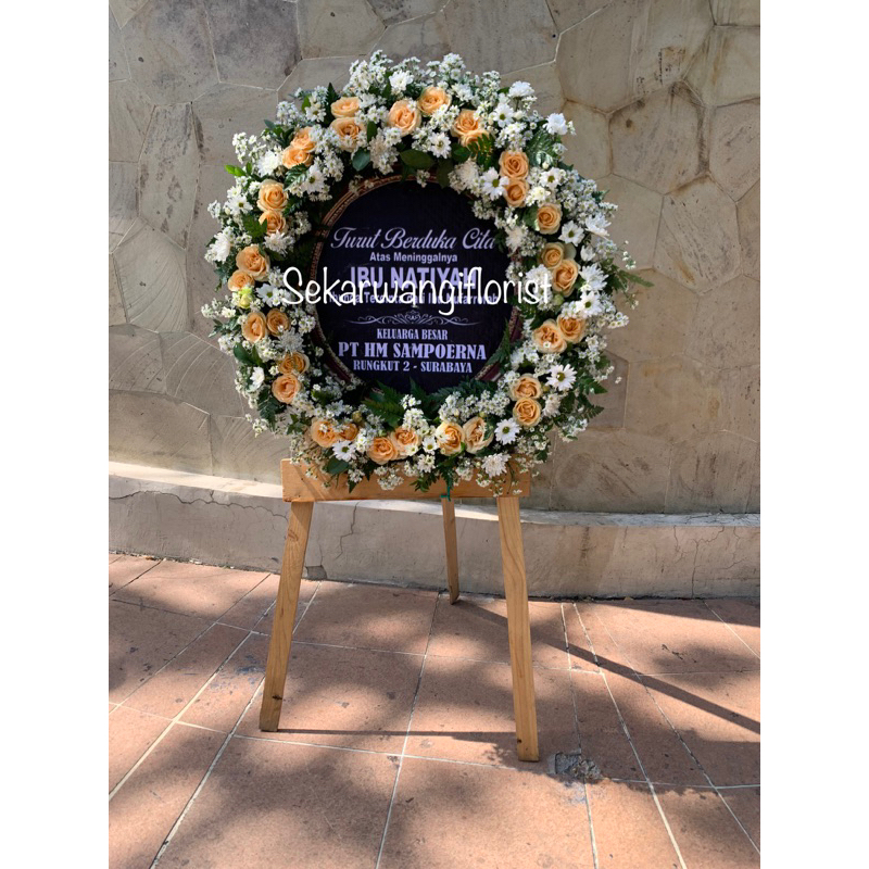 Jual karangan bunga duka surabaya / bunga duka cita surabaya / bunga ...