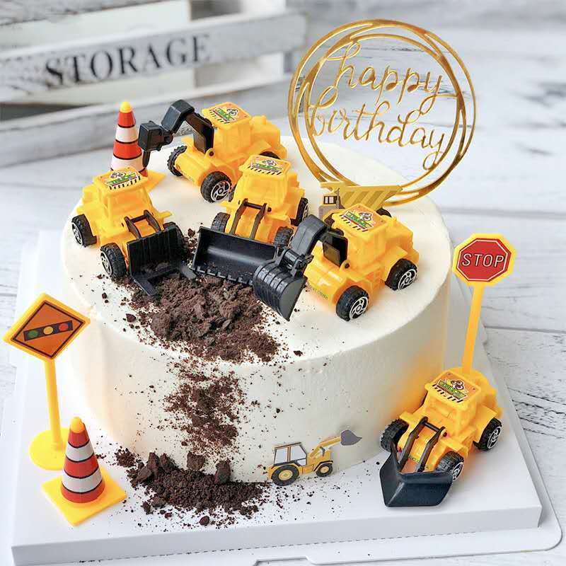 Jual TOPPER CAKE EXCAVATOR MINI KONSTRUKSI / HIASAN CAKE TEMA EXCAVATOR ...