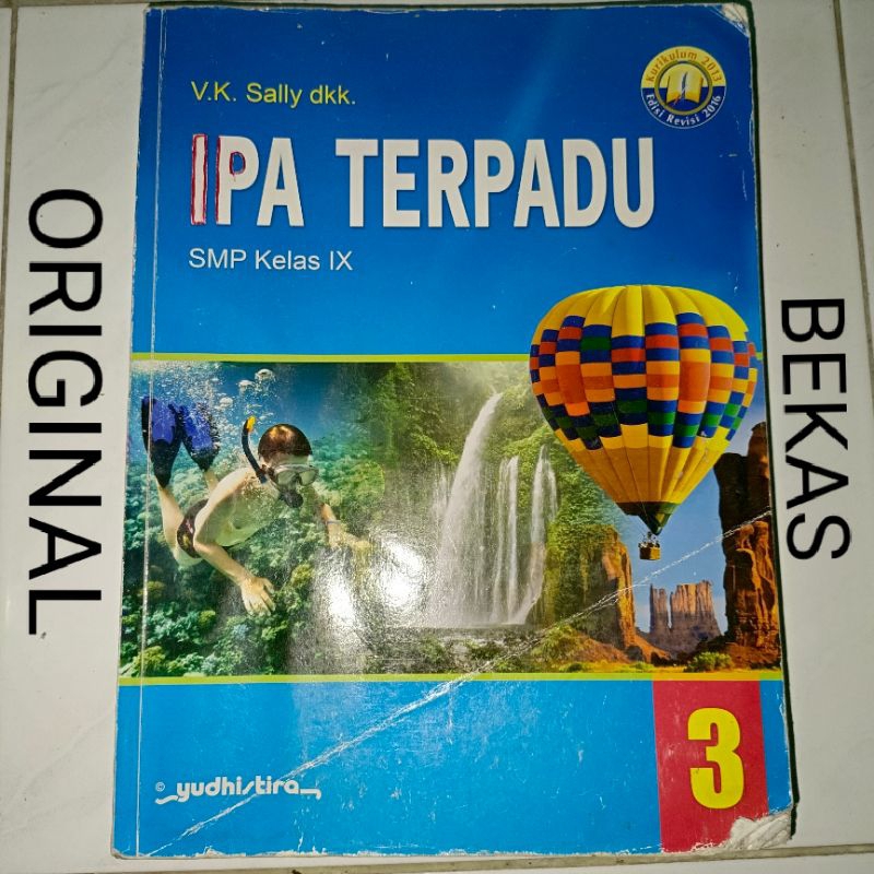Jual Buku IPA Terpadu Ilmu Pengetahuan Alam kelas 9 IX 3 III SMP MTS Yudhistira Yudistira ...