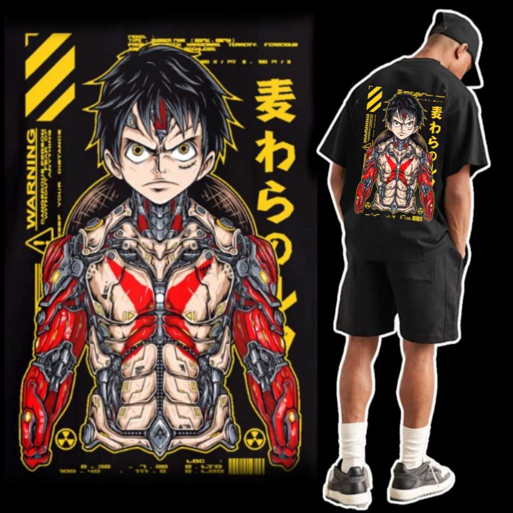 Jual Kaos sablon DTF design LUFFY CYBORG | Shopee Indonesia