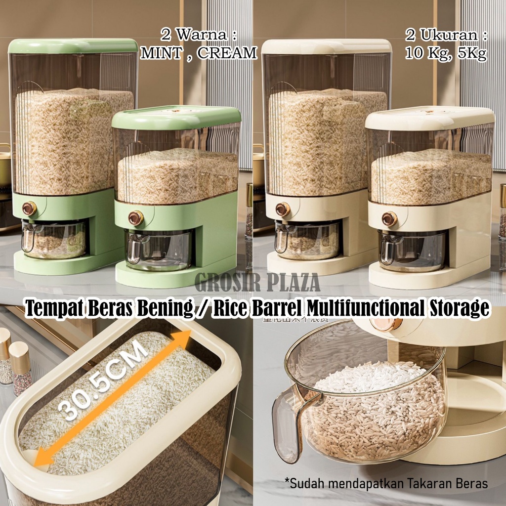 Jual Rice Dispenser / Dispenser Beras / Rice Dispenser Bening / Tempat ...