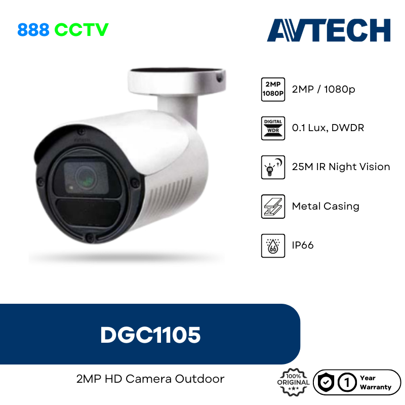 Jual AVTECH DGC1105 Camera CCTV HDTVI 2MP Outdoor | Shopee Indonesia