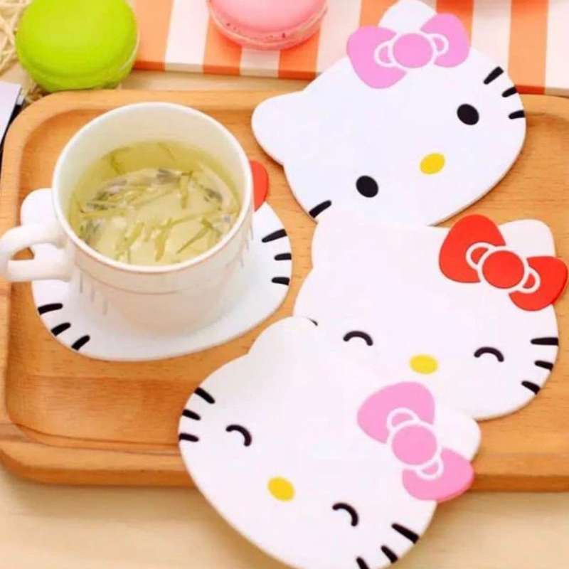 Jual tatakan gelas bentuk hello kitty | Shopee Indonesia