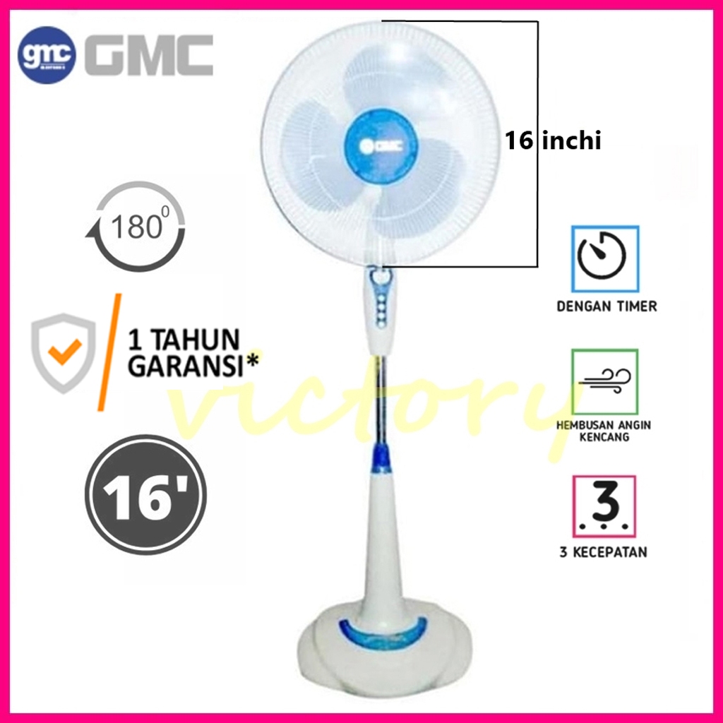 Jual Gmc BM-307 KIpas Berdiri Stand Fan Ukuran 16 inch | Shopee Indonesia