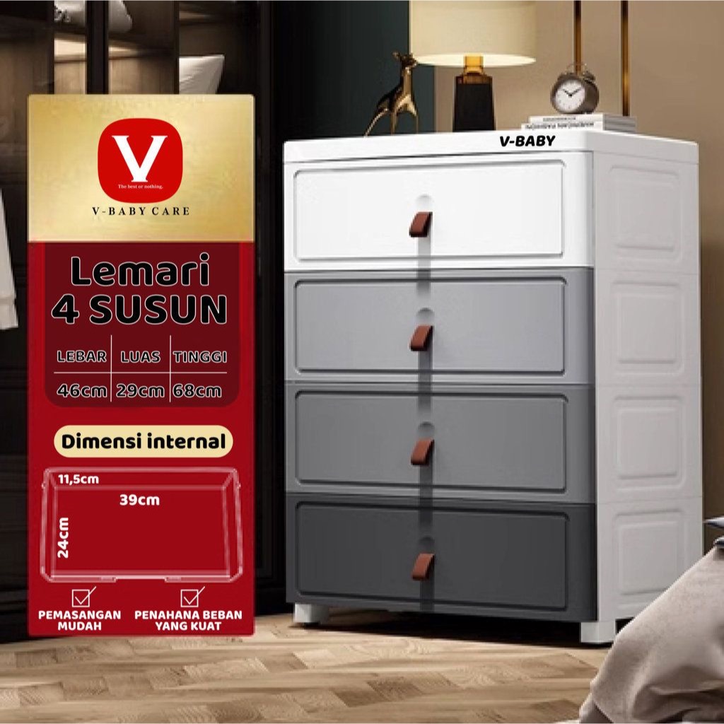 Jual V-BABY CARE lemari plastik/lemari pakaian /lemari multifungsi ...