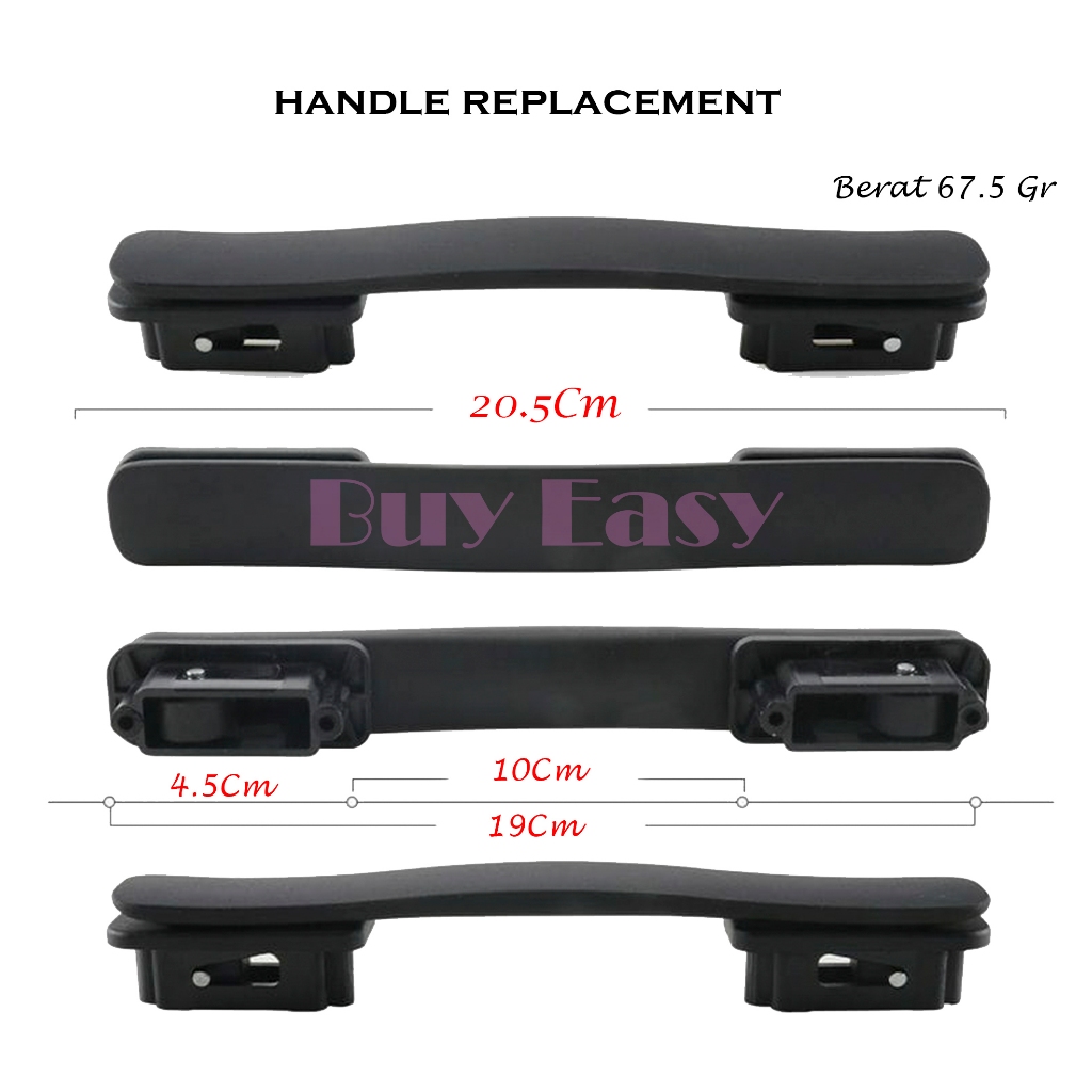 Jual Handle Koper | Handle Tanam bisa untuk koper Lojel | Bahan Rubber ...