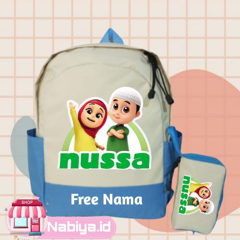 Jual TAS RANSEL NUSSA DAN RARA BACKPACK ANAK SEKOLAH COSTUME GAMBAR ...