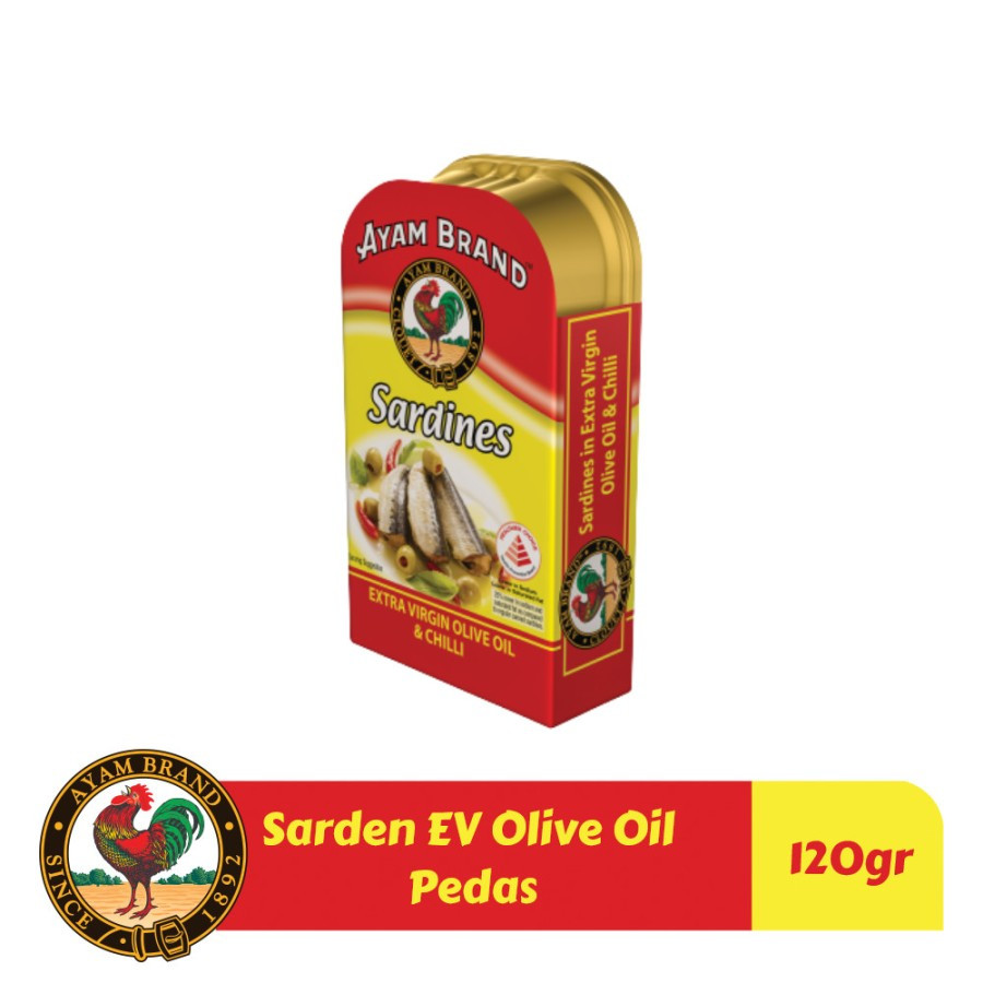 Jual Ayam Brand - Sarden Kaleng Extra Virgin Olive Oil Pedas 24 pcs ...