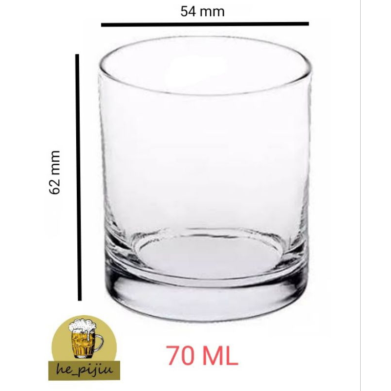 Jual SLOKI KACA / GELAS SHOT POLOS 70ML | Shopee Indonesia