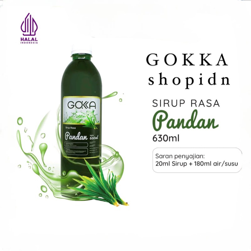Jual Sirup Gokka Pandan 630ML - Gokka Syrup Pandan 630ML [GOKKA SYRUP ...