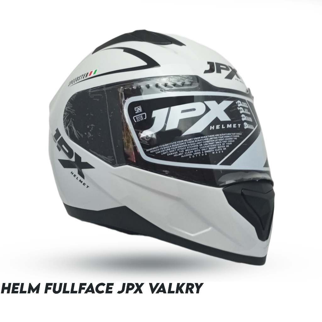 Jual HELM FULL FACE JPX X-819 VALKRY X819 WHITE Solid SNI ORIGINAL JPX ...