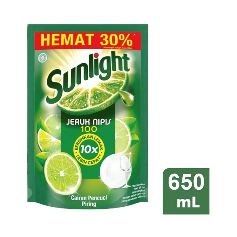 Jual Sunlight sabun pencuci piring extra jeruk nipis 650ml | Shopee Indonesia