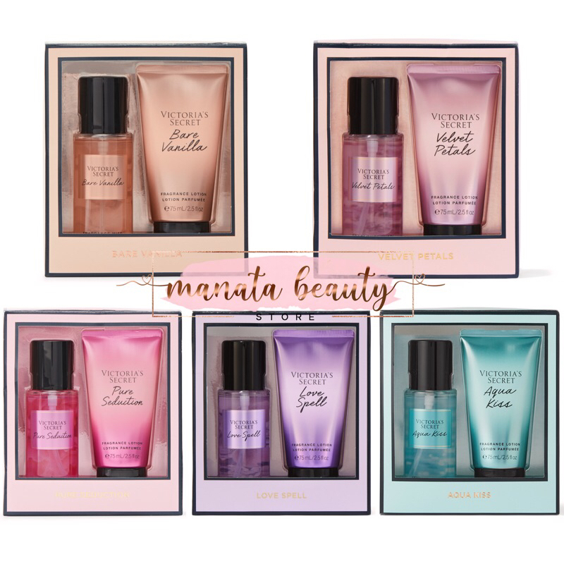 Jual VS VICTORIA SECRET MINI FRAGRANCE DUO BODY MIST & LOTION BARE ...