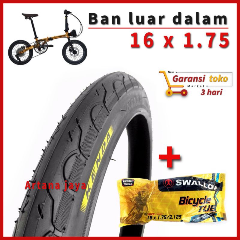 Jual ban luar dalam sepeda 16 x 1.75 kenda untuk semua sepeda anak | Shopee Indonesia