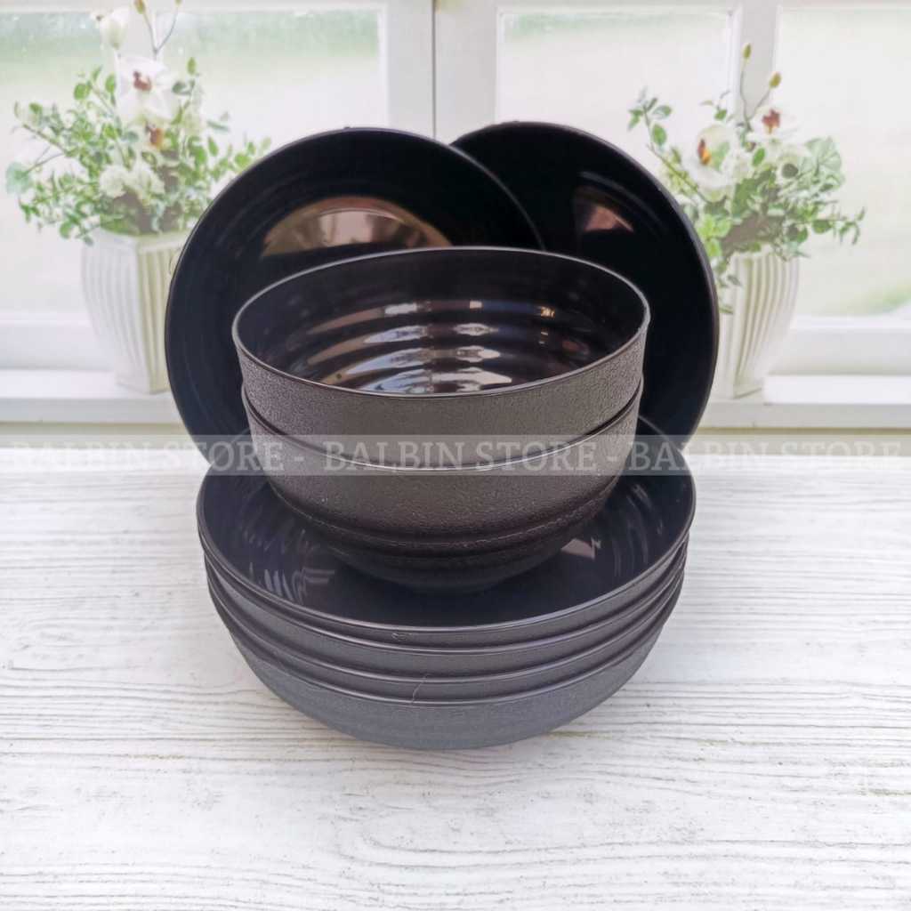 Jual SATU SET 6 PCS ISI 3 PIRING RAMEN CEKUNG DAN 3 MANGKUK MIE RAMEN ...