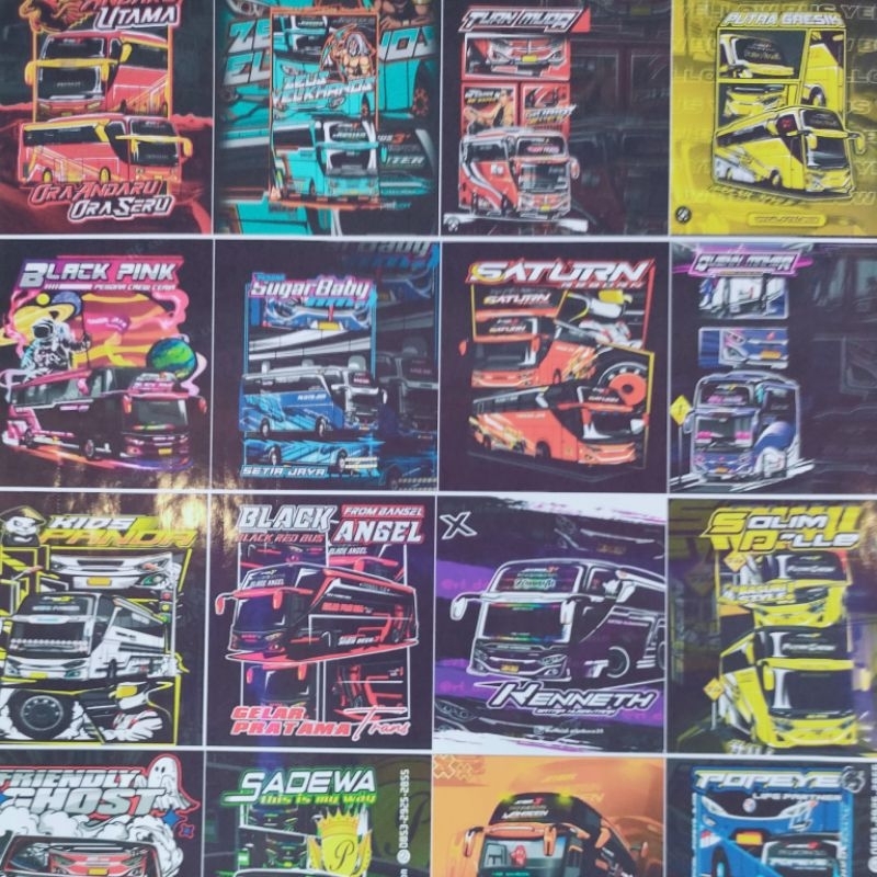Jual stiker bus basuri kotak gambar full tanpa tepi | Shopee Indonesia