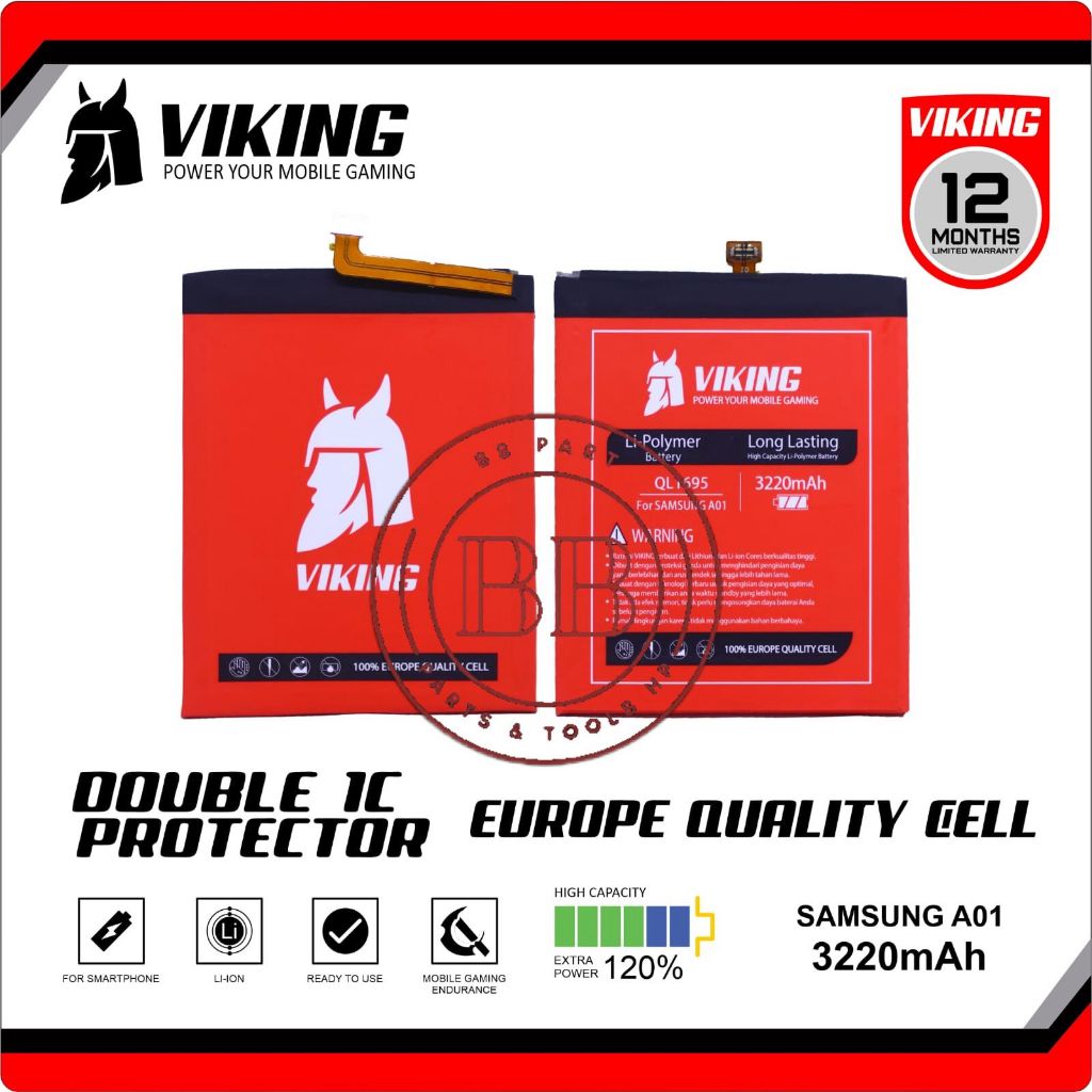 Jual Baterai Viking Double Power QL-1695 / QL1695 / Samsung Galaxy A01 / A015 / A015F / SM-A015F ...