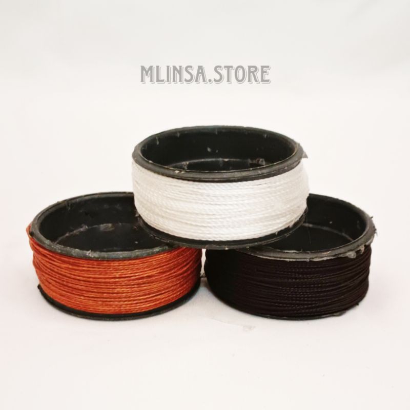 Jual Benang Nilon 15 Meter Hitam Coklat Putih Benang Sol | Shopee Indonesia