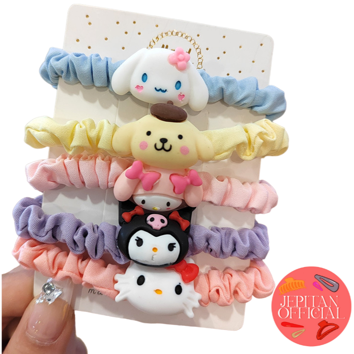 Jual Ikat Rambut Elastis Karakter Sanrio Kunciran Rambut Kuromi Karet ...