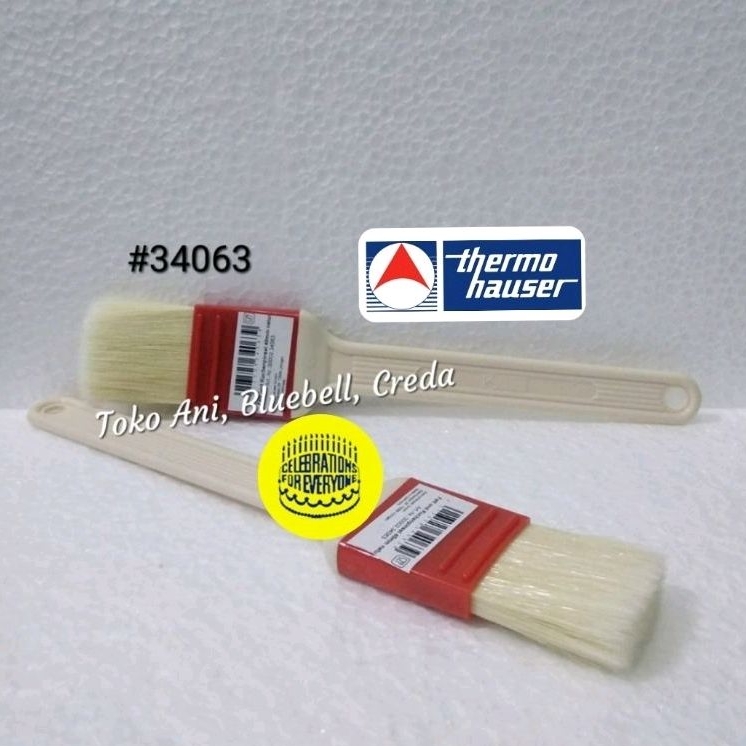 Jual Thermohauser Brush Natural Bristles 1.5 inch / Kuas Kue 4cm ( 34063 ) | Shopee Indonesia