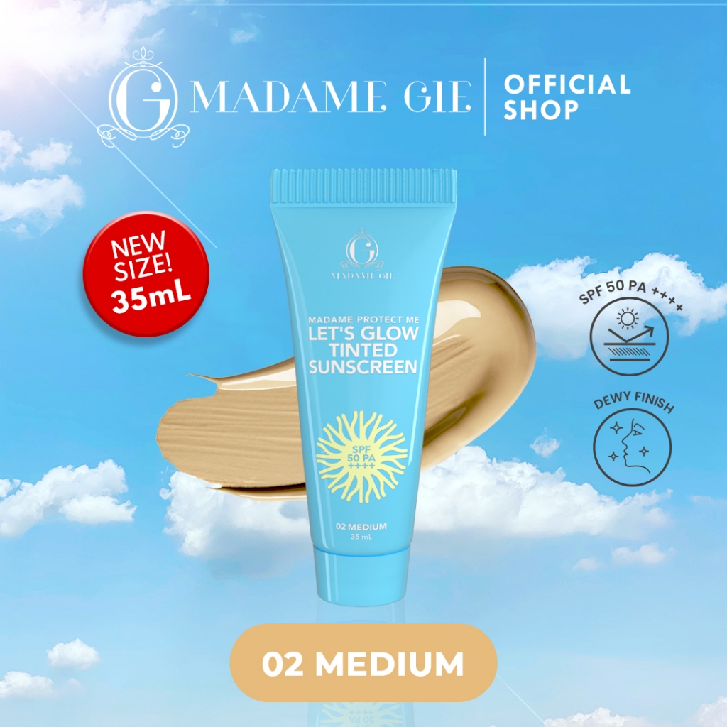 Jual Madame Gie Madame Protect Me Let's Glow Tinted Sunscreen SPF 50 PA ++++ | Shopee Indonesia