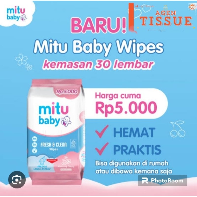 Jual tissu basah mitu baby 30 sheet | Shopee Indonesia