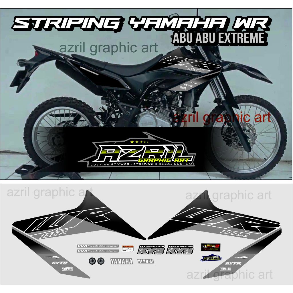 Jual Striping Yamaha WR 155 Variasi abu abu EXTREME | Shopee Indonesia