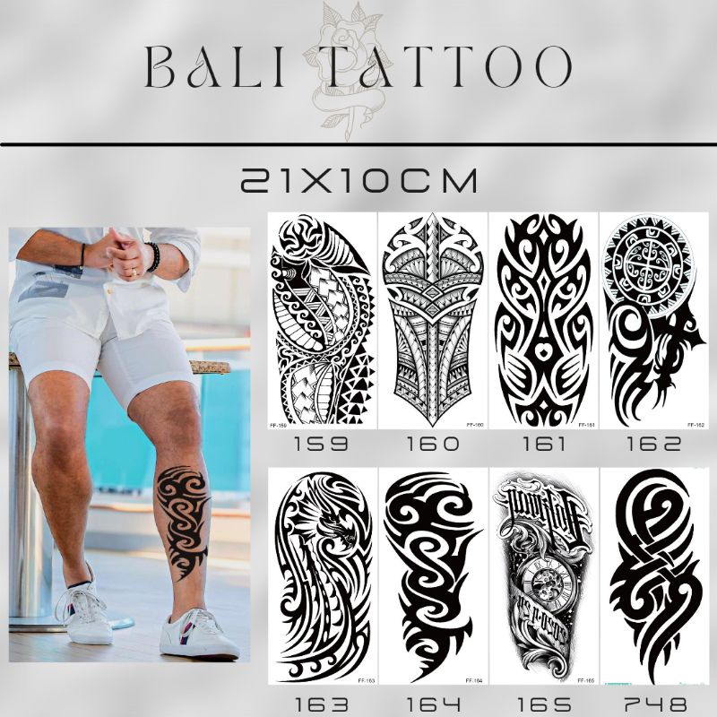 Jual (Bali Tattoo Creative) Tato temporer motif bunga tulisan symbol ...
