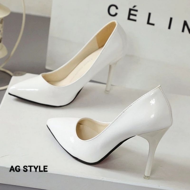 Jual Sandal Heels hak tinggi 9 cm kerucut sepatu kerja kantor pantofel ...