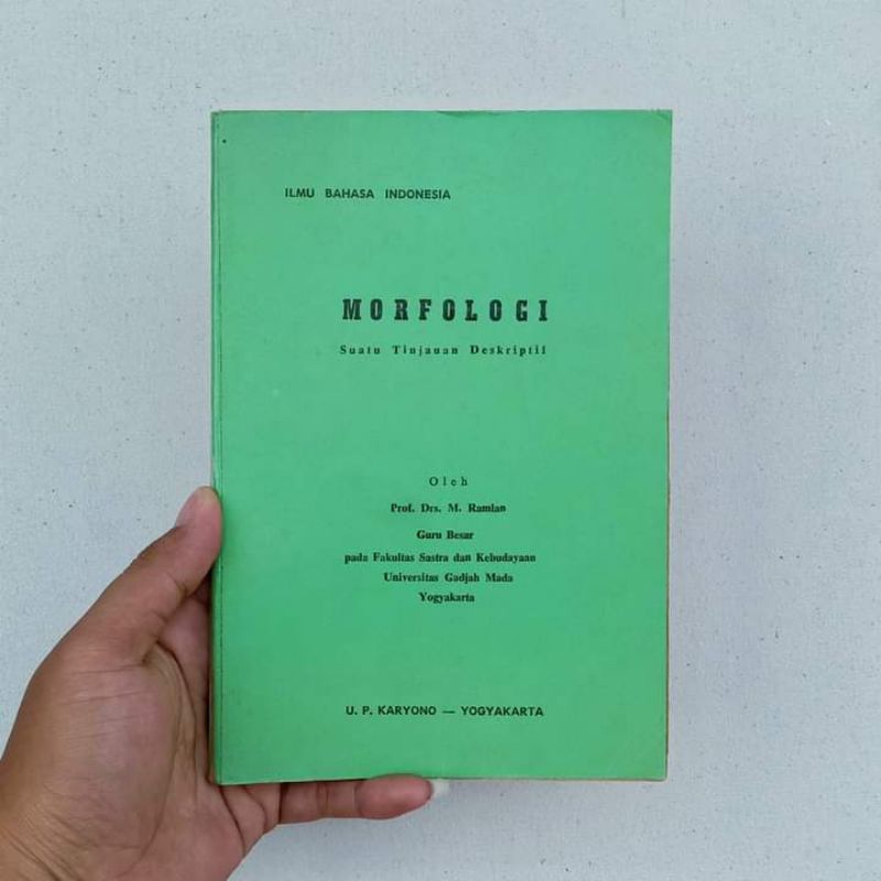 Jual buku MORFOLOGI - Prof. Drs. M. Ramlan | Shopee Indonesia