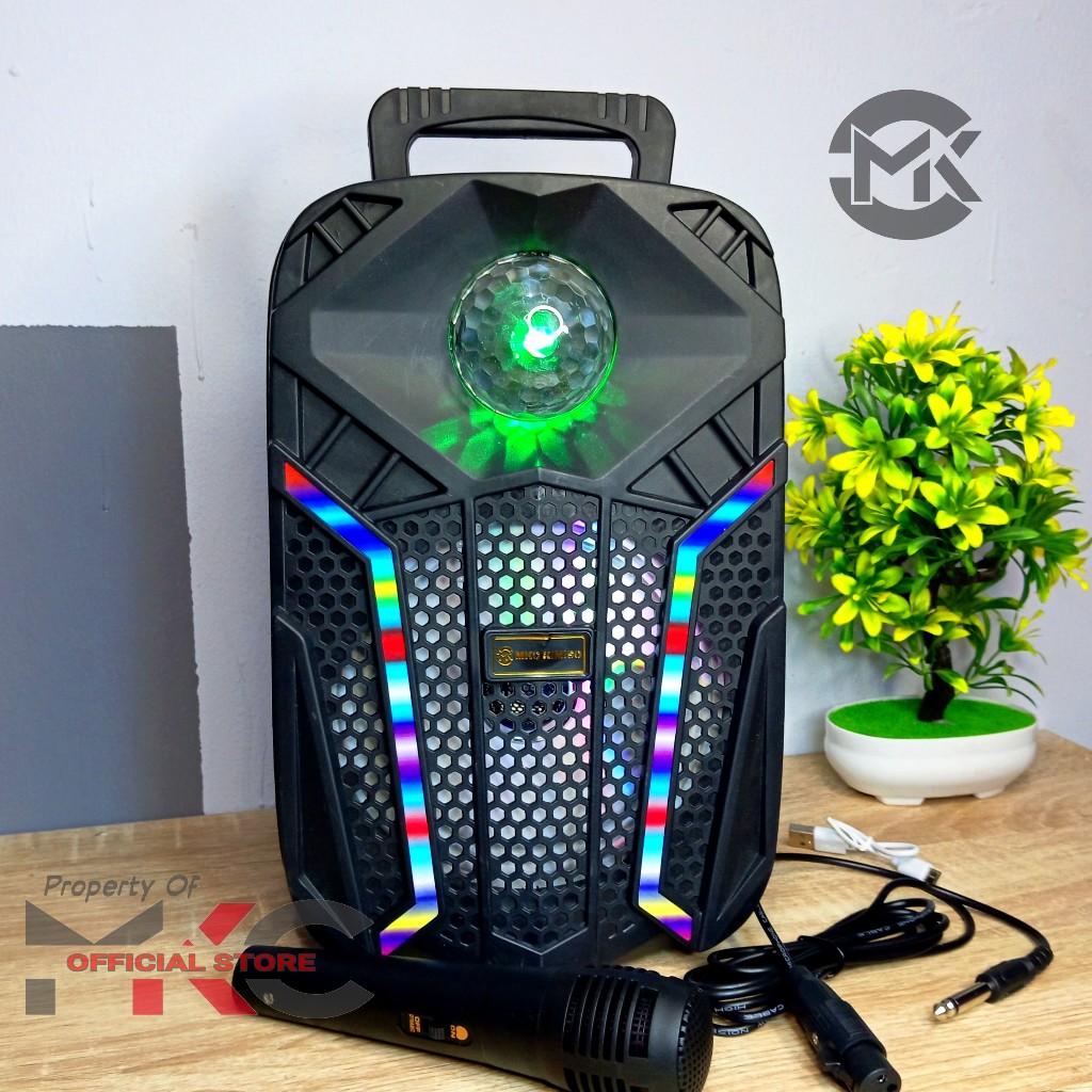 Jual MKC - KIMISO Speaker Bluetooth 2602 Wireless 6.8 Inch Free Mic ...