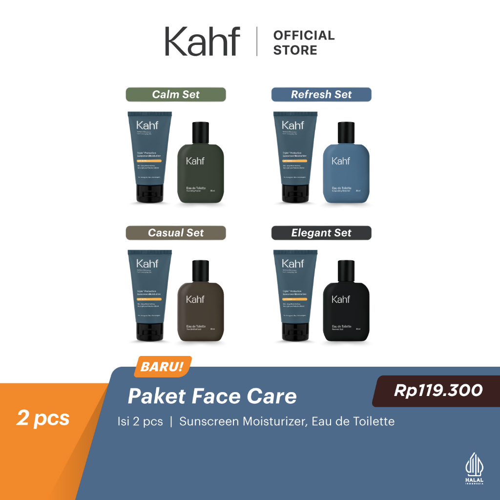 Jual Kahf Paket Face Care Isi 2pcs - EDT & Sunscreen | Shopee Indonesia