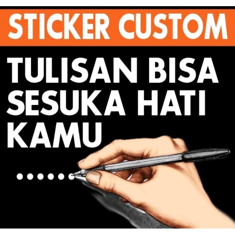 Jual stiker tulisan bisa custom satuan A3 | Shopee Indonesia