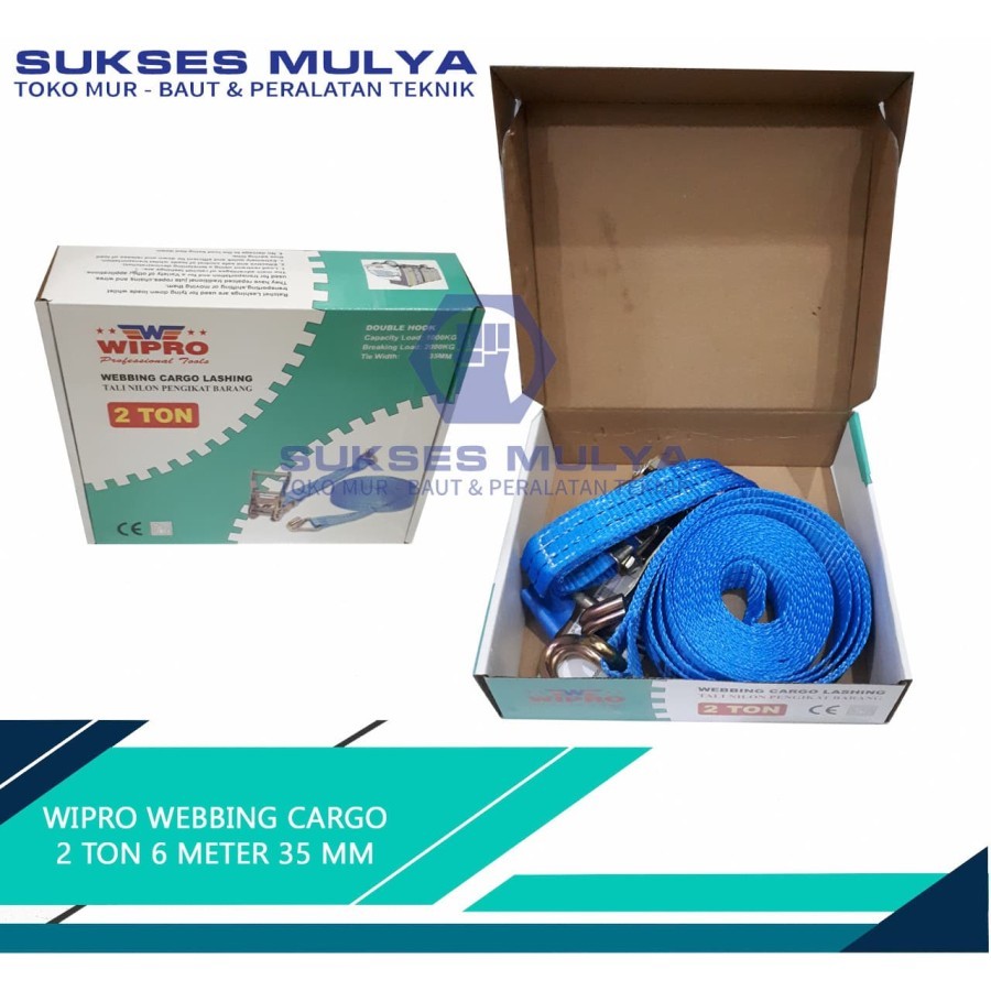 Jual Tali WIPRO 2 Ton 6m Webbing Cargo / Tali Pengikat / Tali Miniatur ...