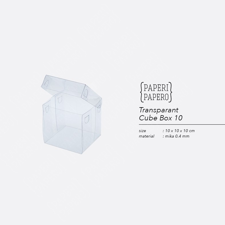 Jual Transparent Cube Box (10x10x10 cm) - Kotak Bening Transparan (1 ...