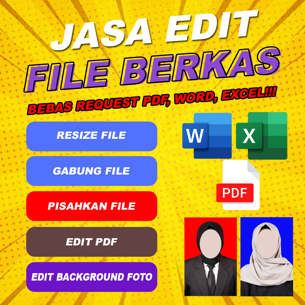Jual JASA EDIT FILE PDF | WORD | EXCEL | FOTO | MENGUBAH UKURAN FILE ... Jual JASA EDIT FILE PDF | WORD | EXCEL | FOTO | MENGUBAH UKURAN FILE ...