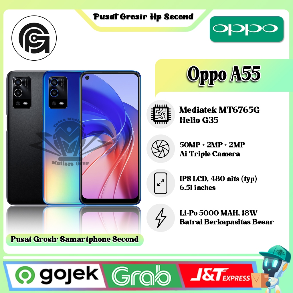 Jual Oppo A55 4GB/64GB (SECOND) | Shopee Indonesia