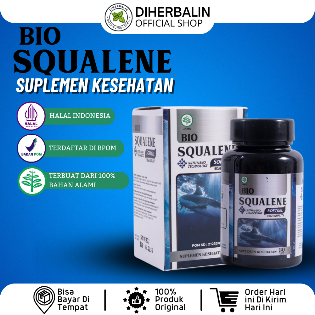 Jual Bio Squalene Softgel Minyak Ikan Omega 3 Multikhasiat Membantu ...