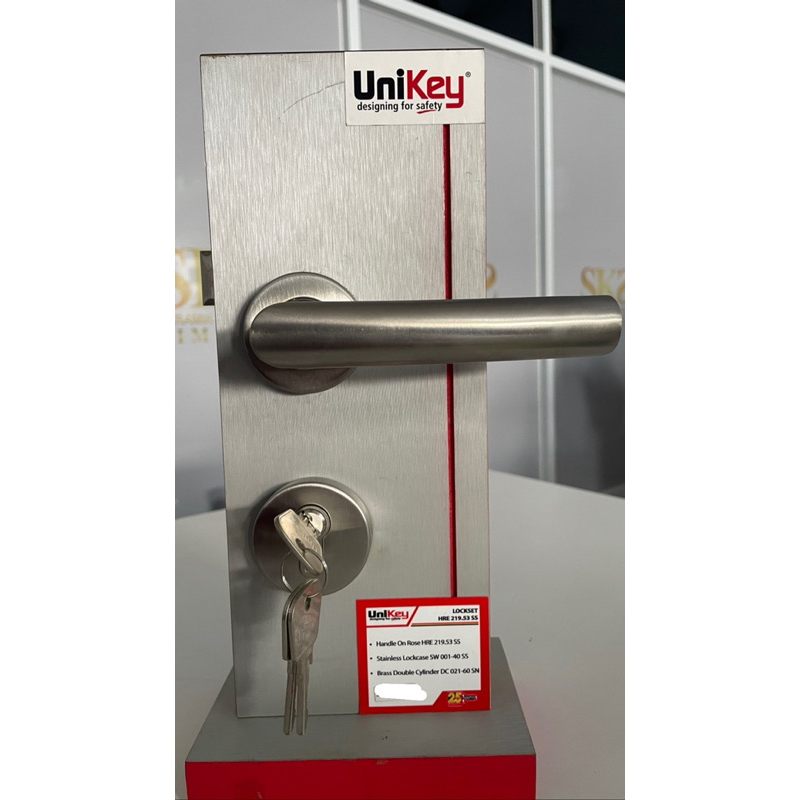 Jual Kunci Pintu Premium UniKey Handle Set Exclusive HRE 219.53 SS+SW ...