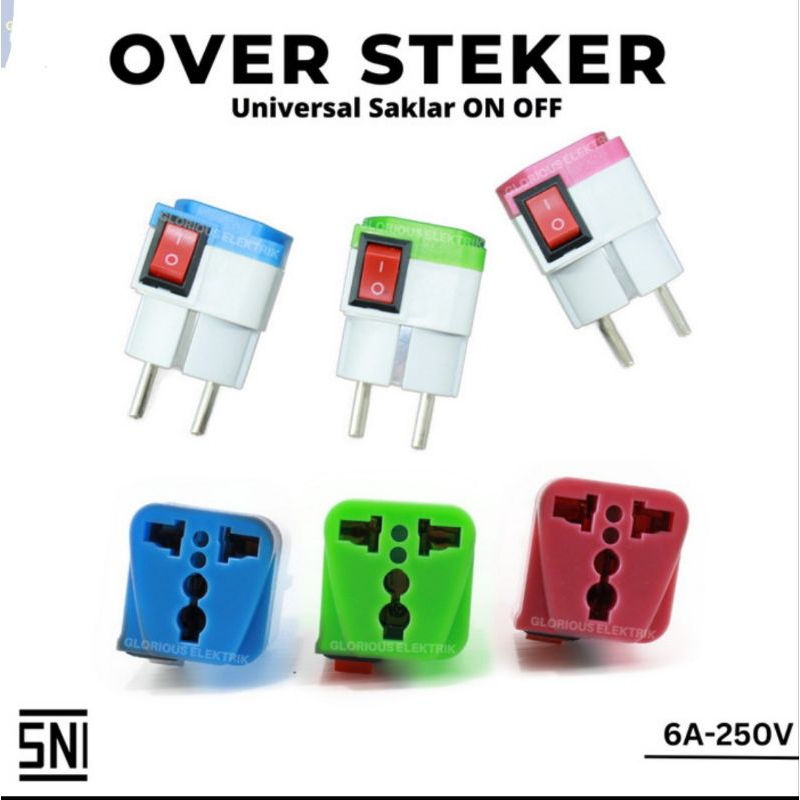 Jual OVER STEKER SAKLAR ON OF/STOPKONTAK SWITCH ON OF SAPPHIRE | Shopee ...