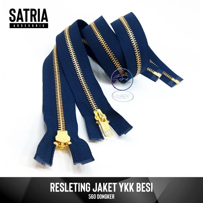 Jual 12 PCS RESLETING JAKET YKK GIGI EMAS 30" (75 CM) | Shopee Indonesia